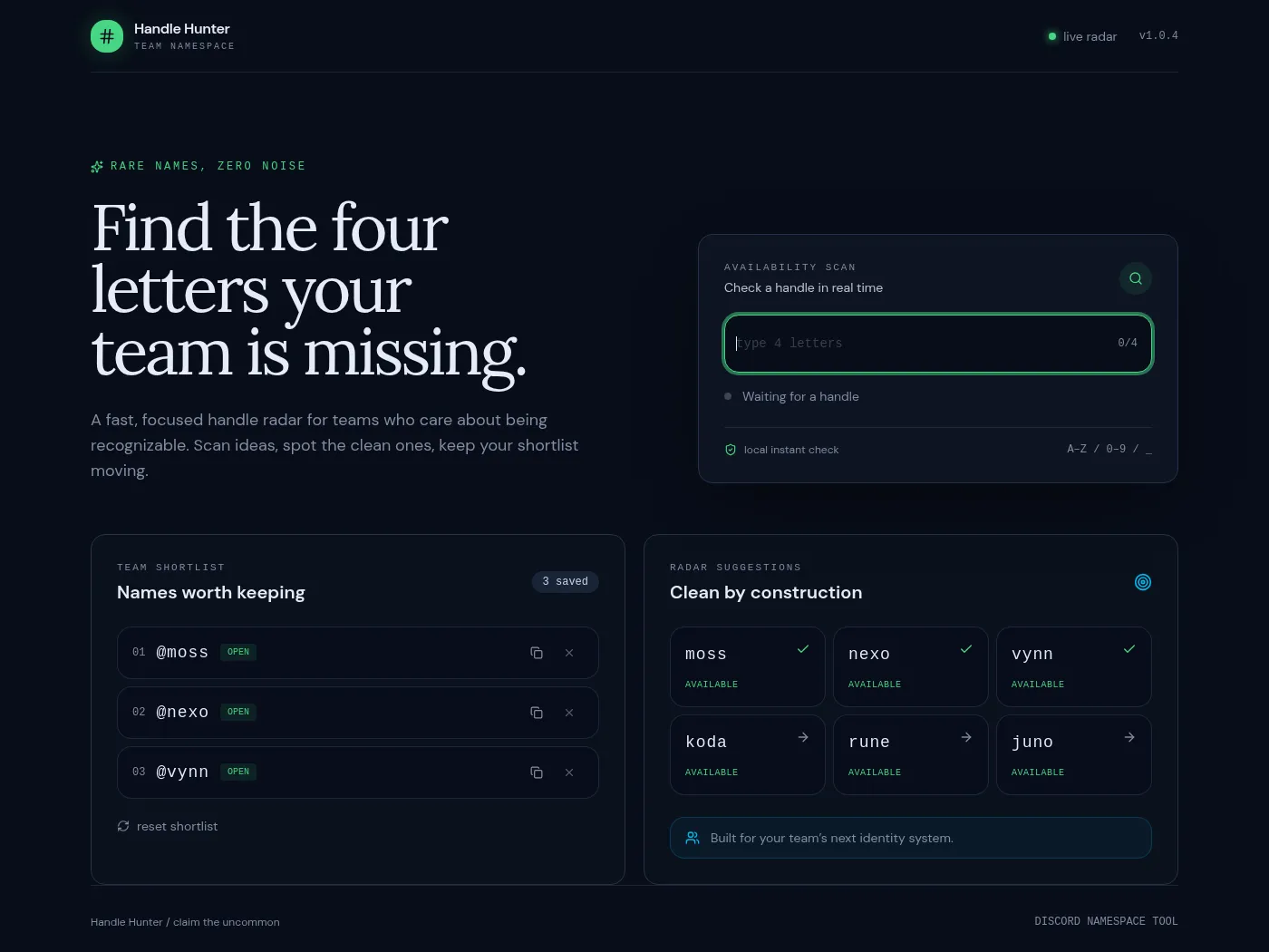 Discord Handle Hunter