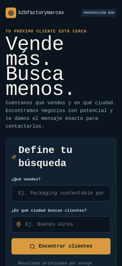 B2B Cliente Finder