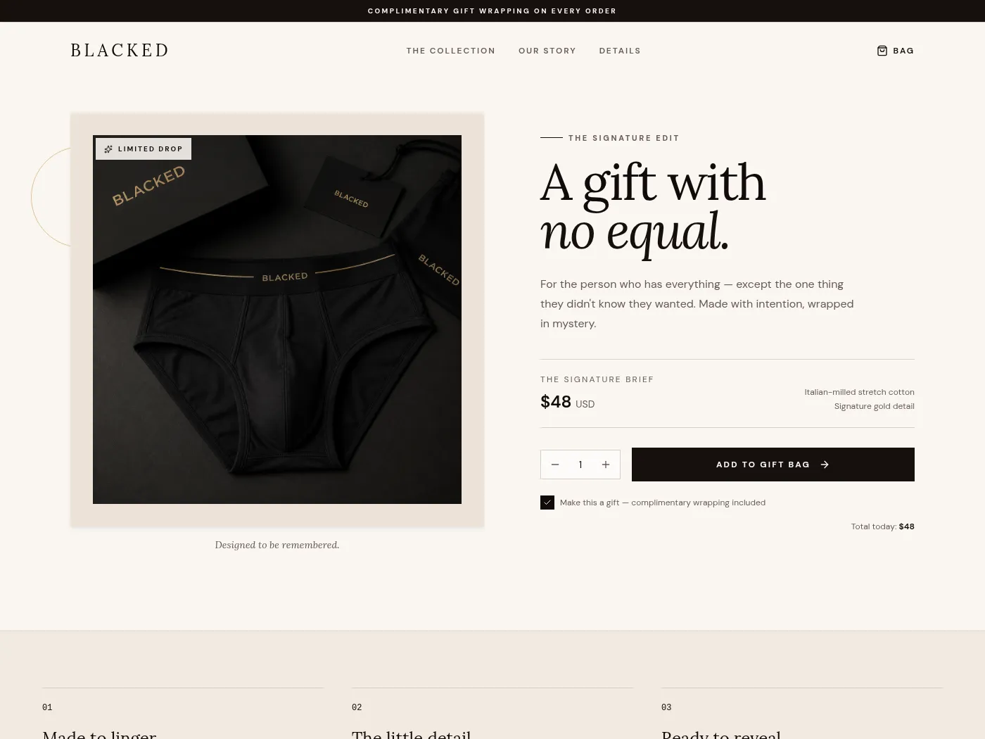 Blacked Lingerie Gift Shop