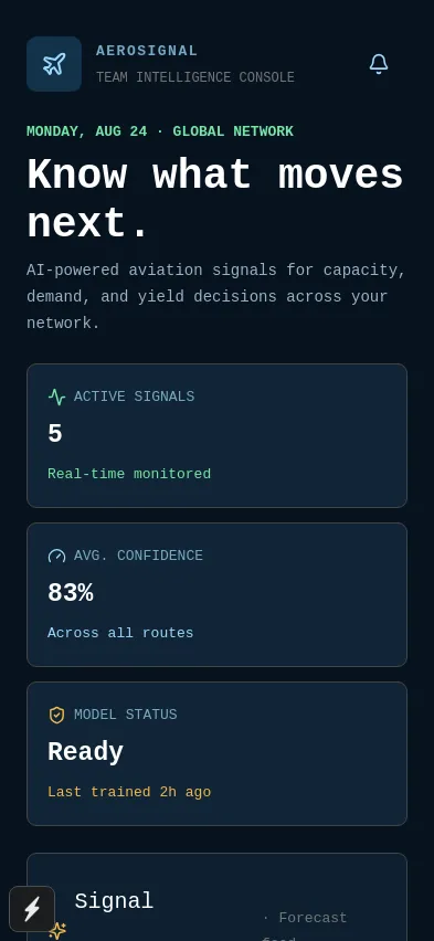 AeroSignal AI Predictor