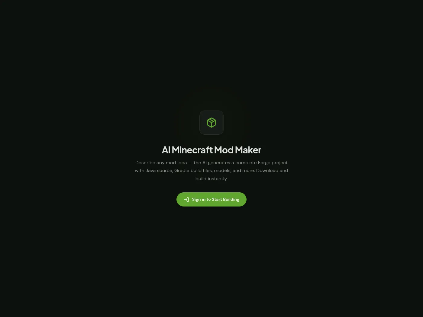 AI Minecraft Mod Maker