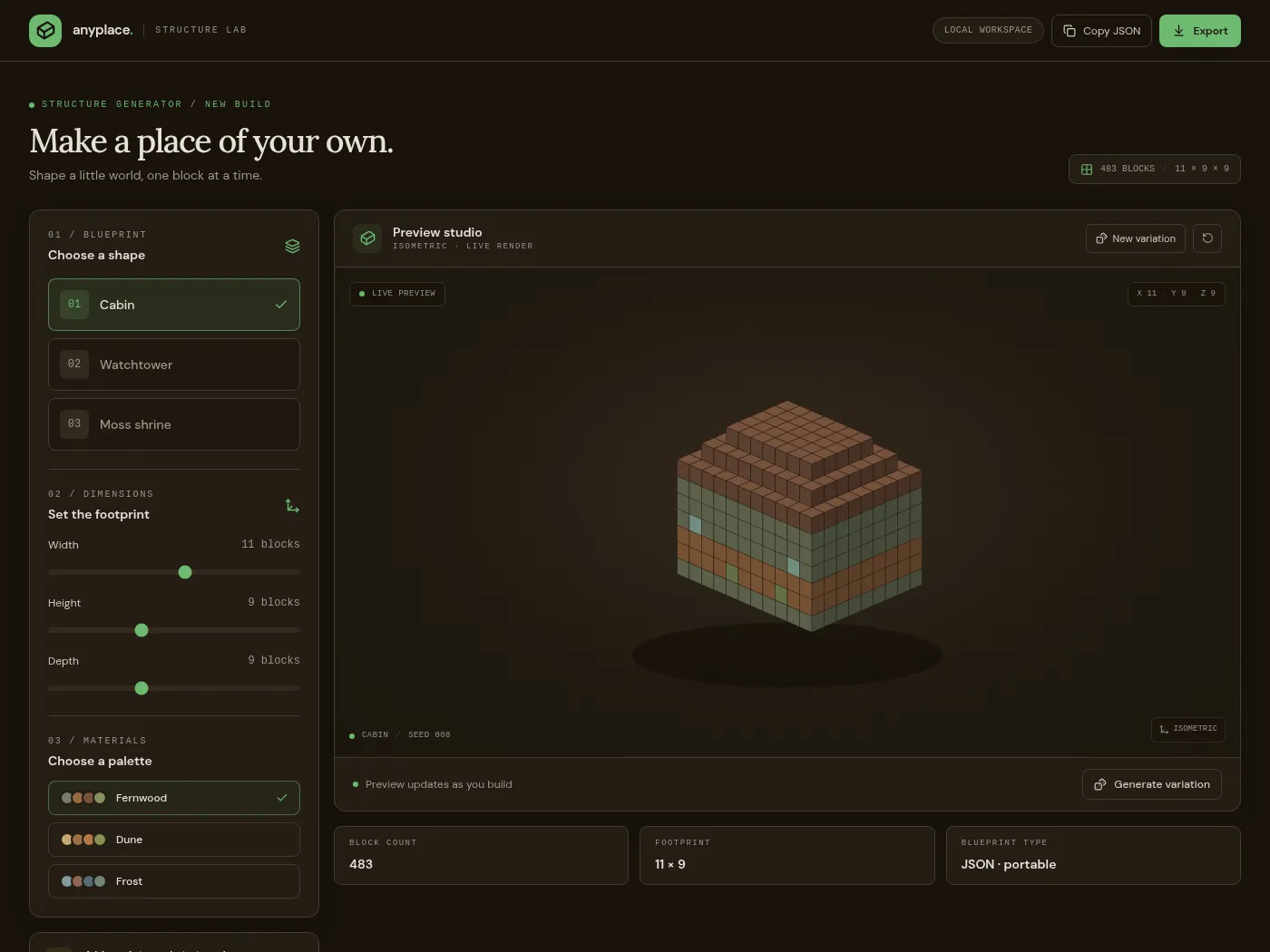 AnyPlace Structures Addon