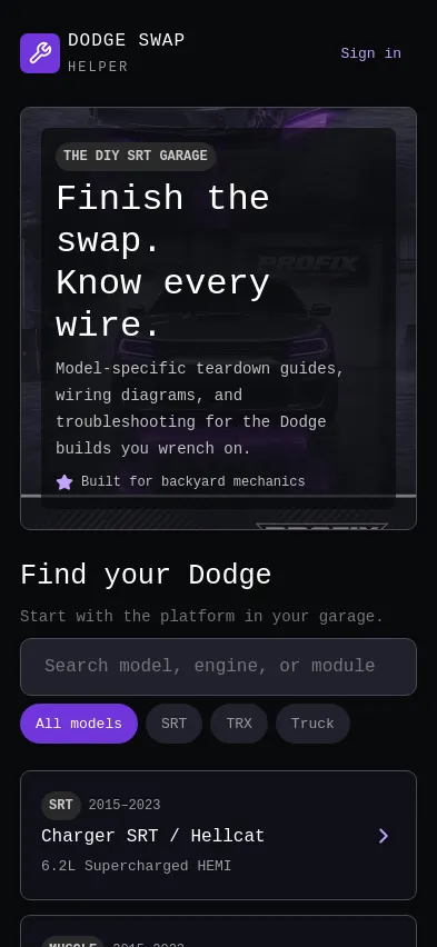 Dodge Swap Helper