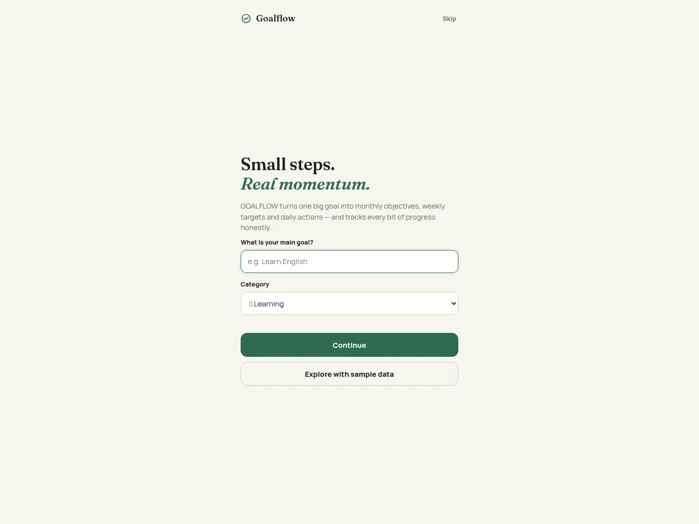 Goalflow UX Uplift