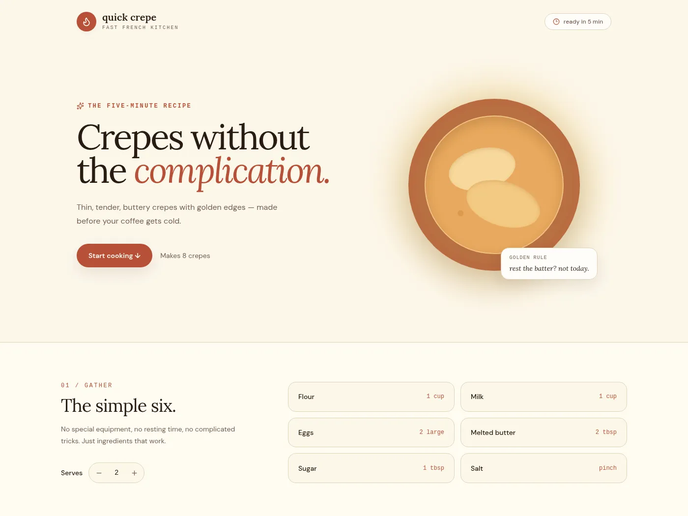 5-Minute Crepe Recipe