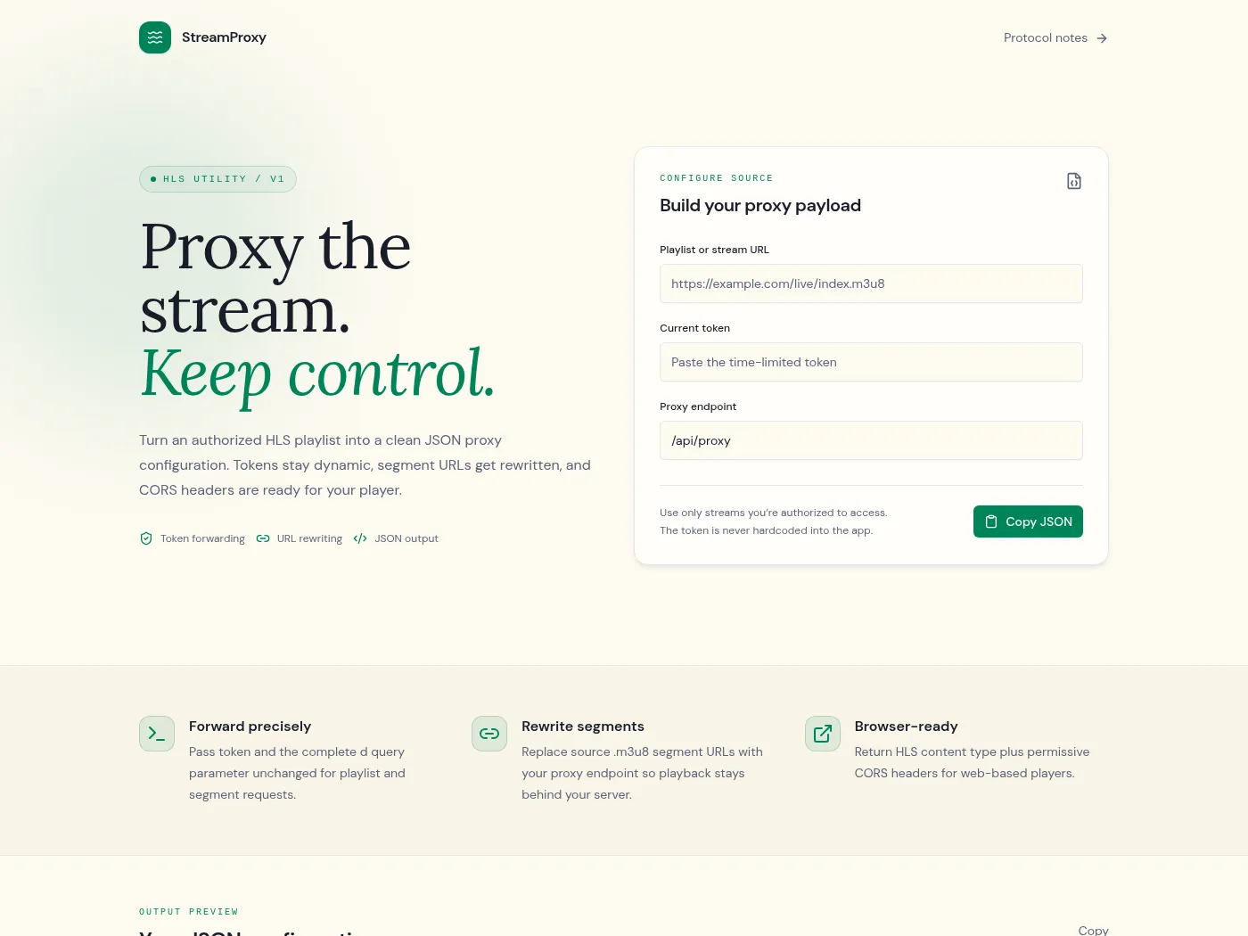 StreamProxy Simple HLS
