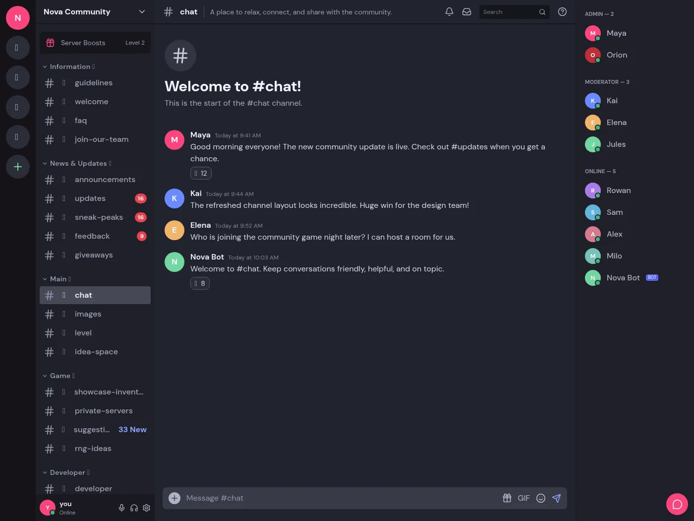 Discord Server Clone