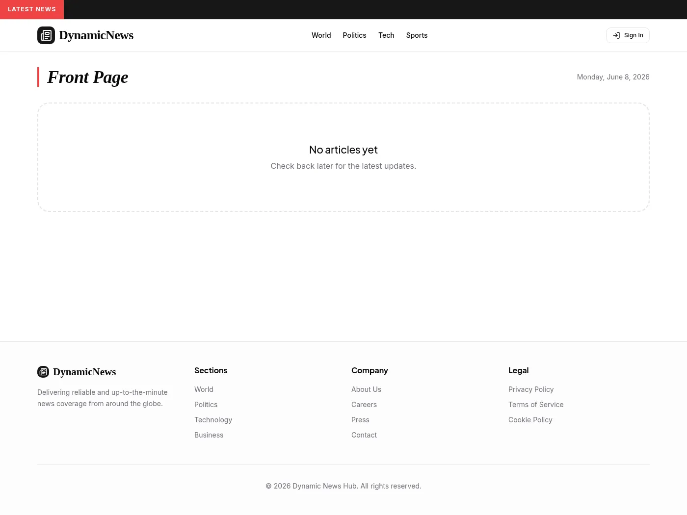 Dynamic News Hub