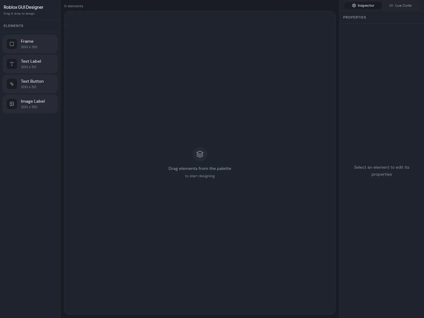 Roblox GUI Designer