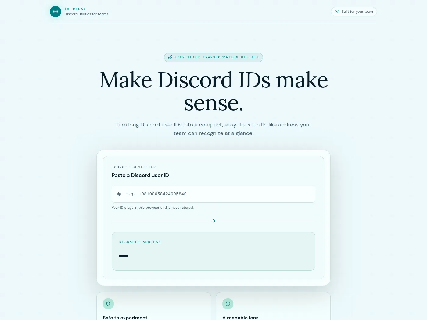 Discord ID Simplifier