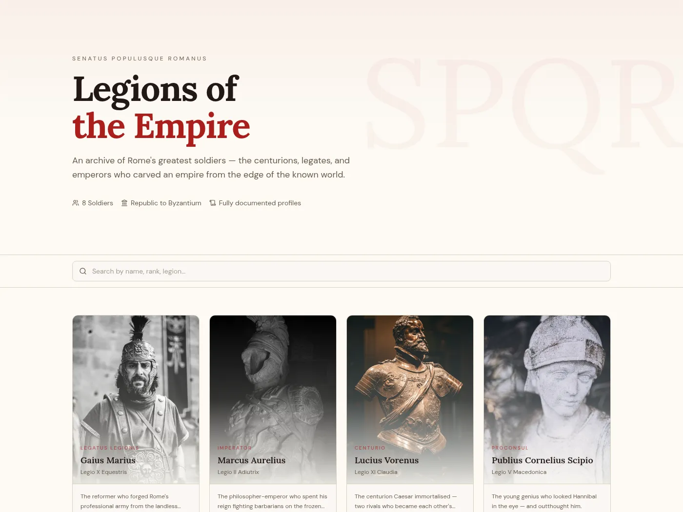 Roman Legion Archive