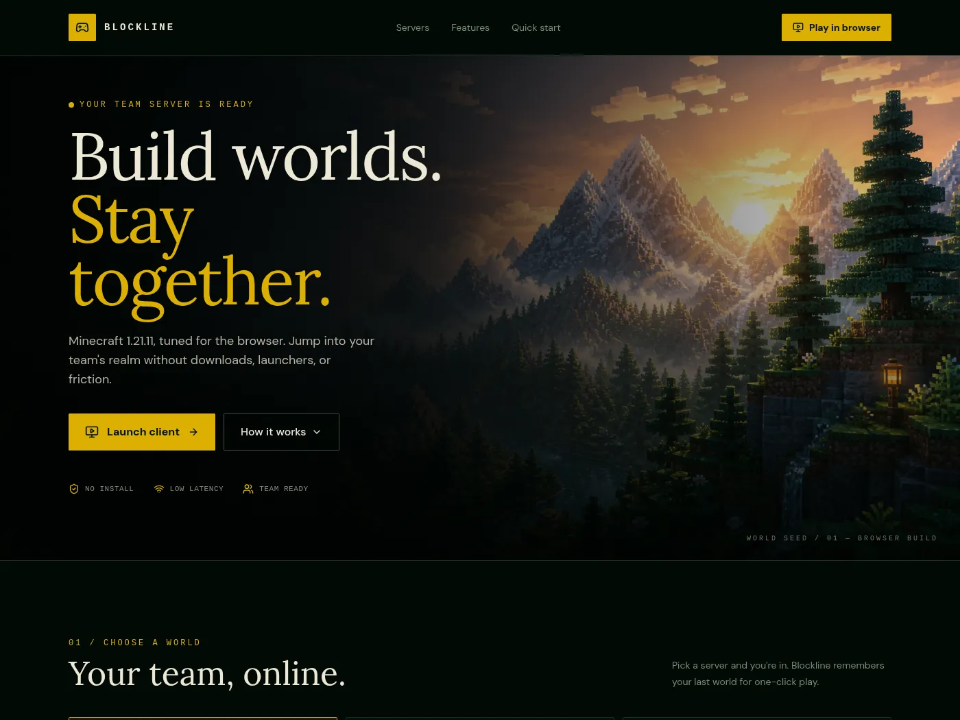 Minecraft Web Client