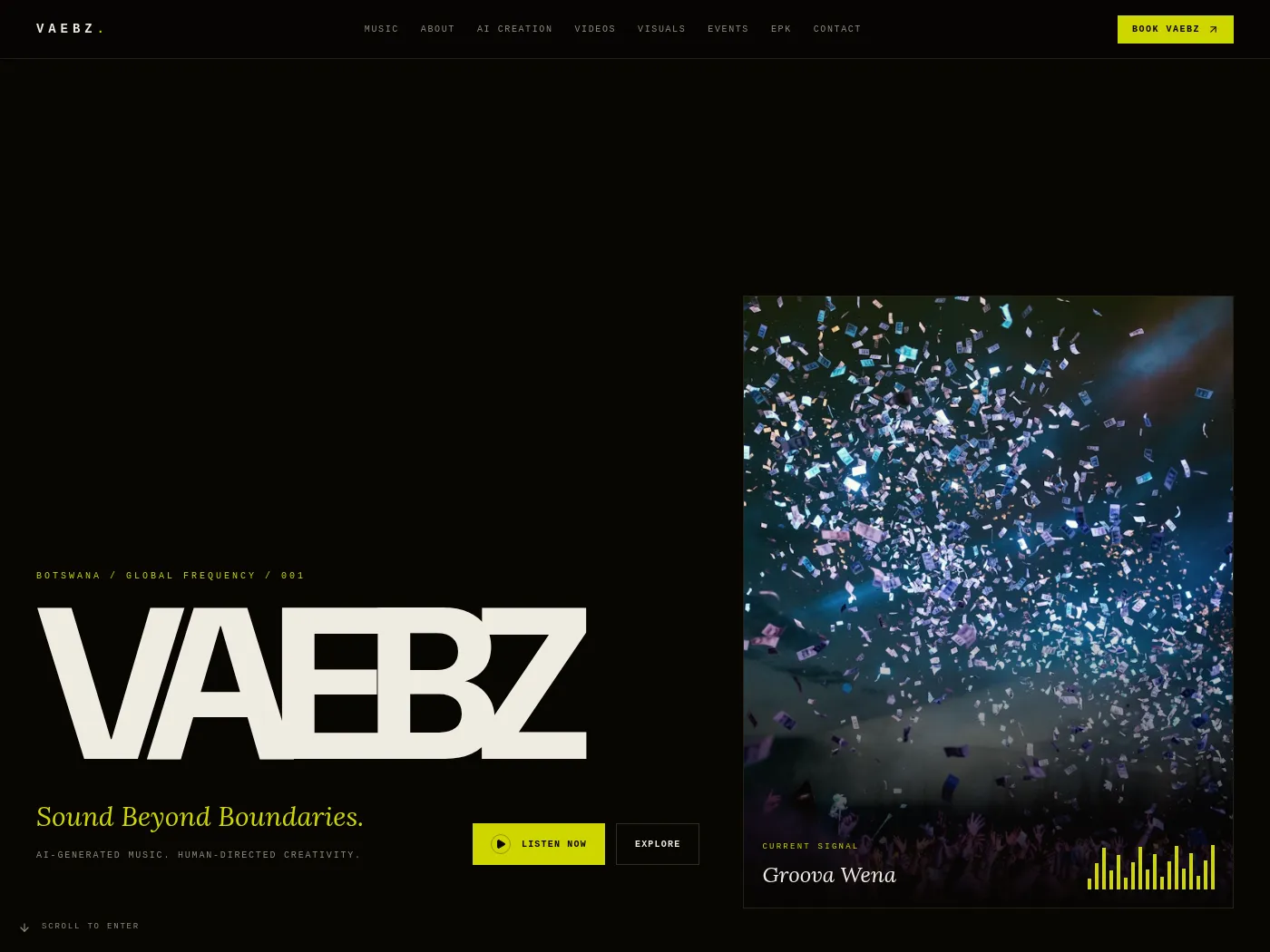 Vaebz Official Music Site
