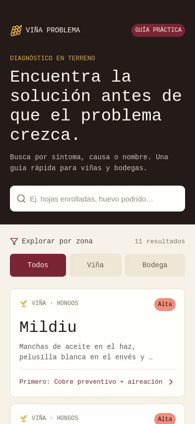 Viña Problema Finder