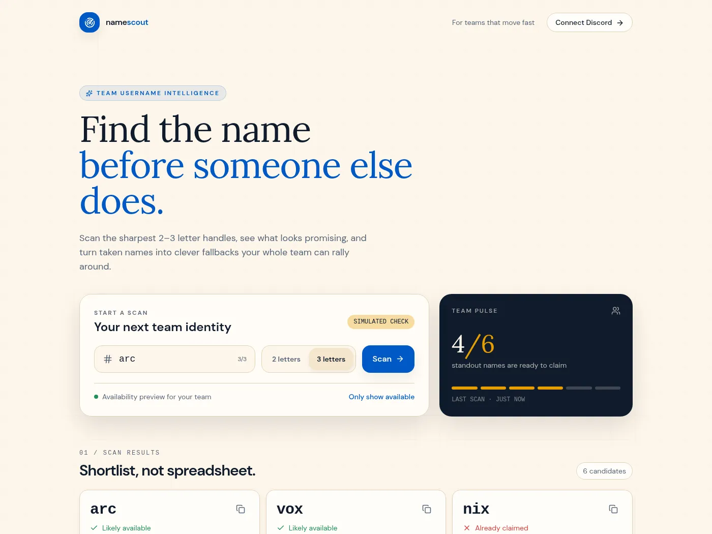 Discord Name Scanner