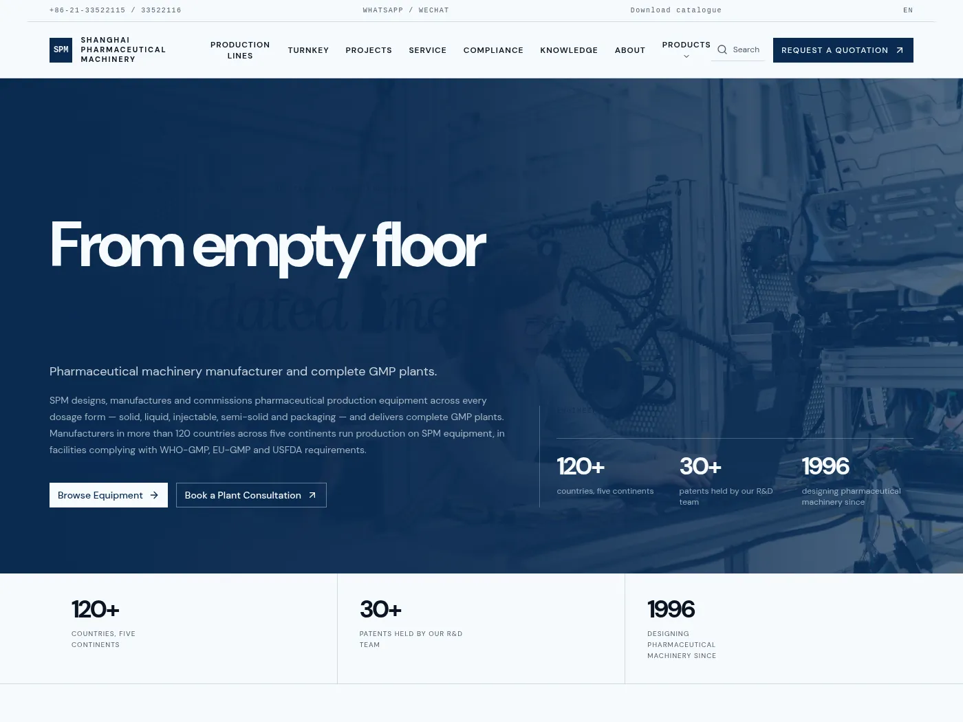 SPM Industrial Pharma Homepage