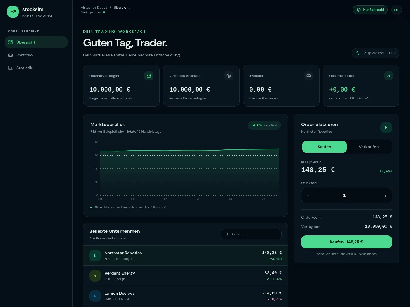 StockSim Dashboard