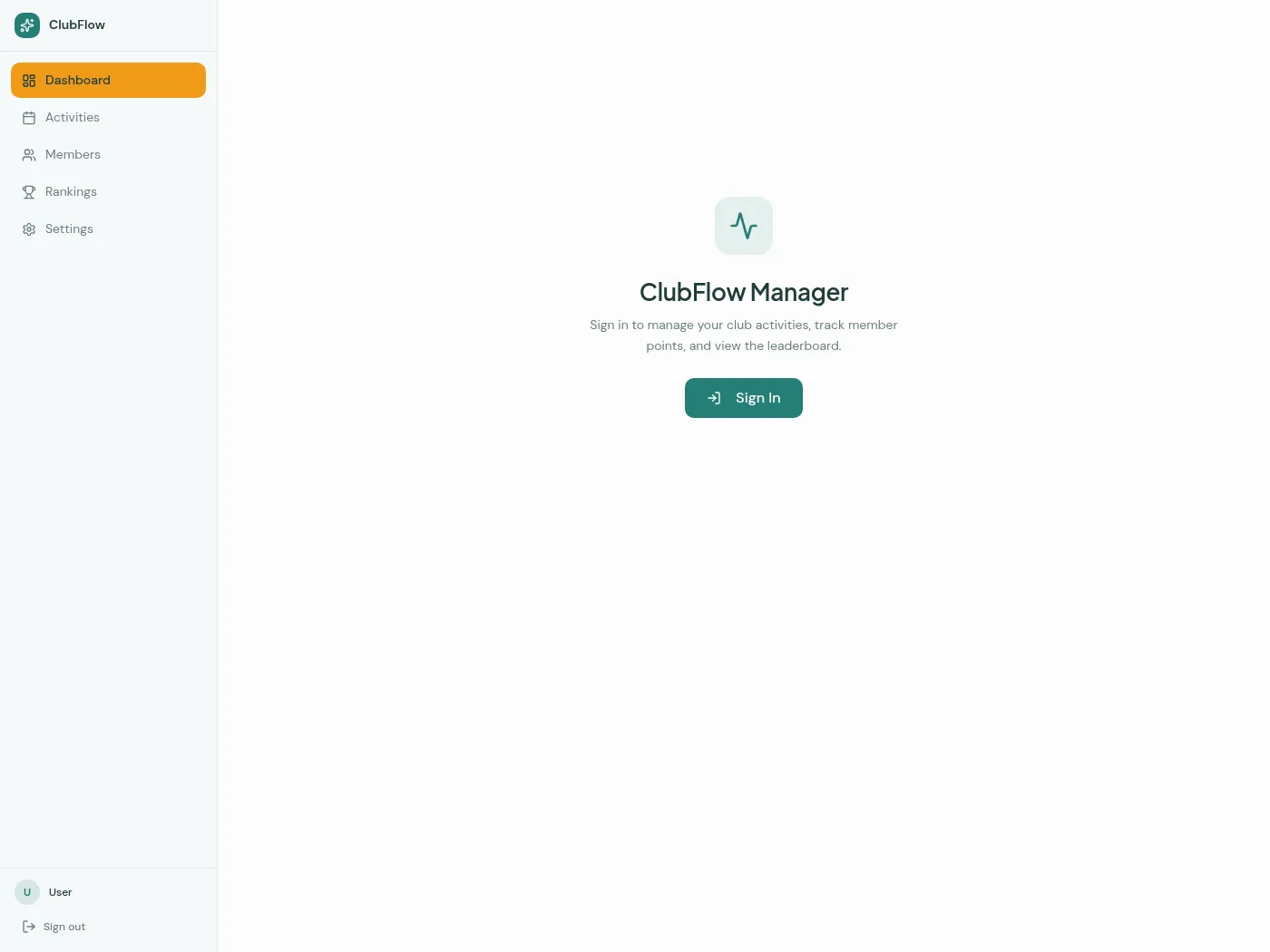 ClubFlow Manager