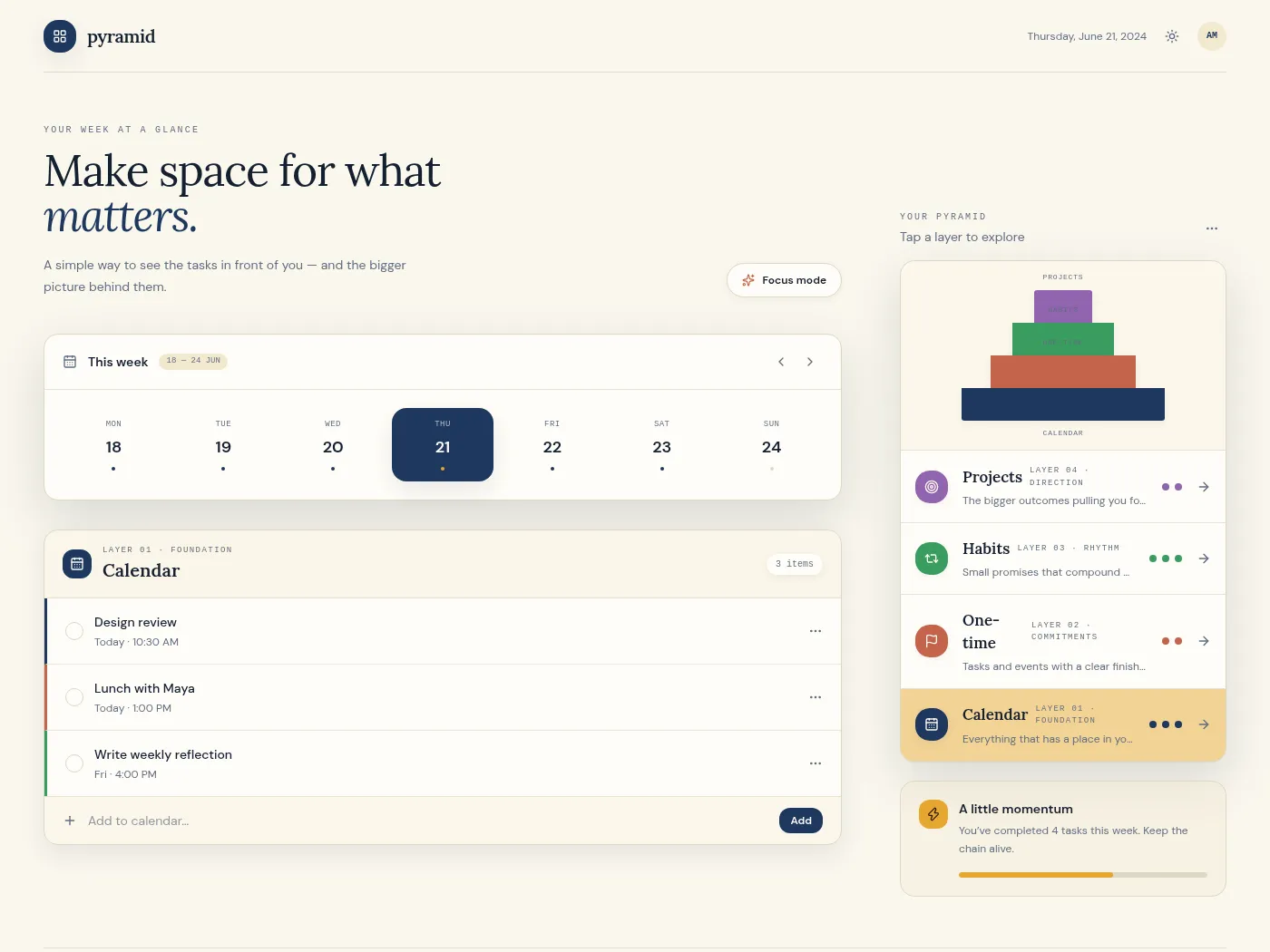 Pyramid Task Page