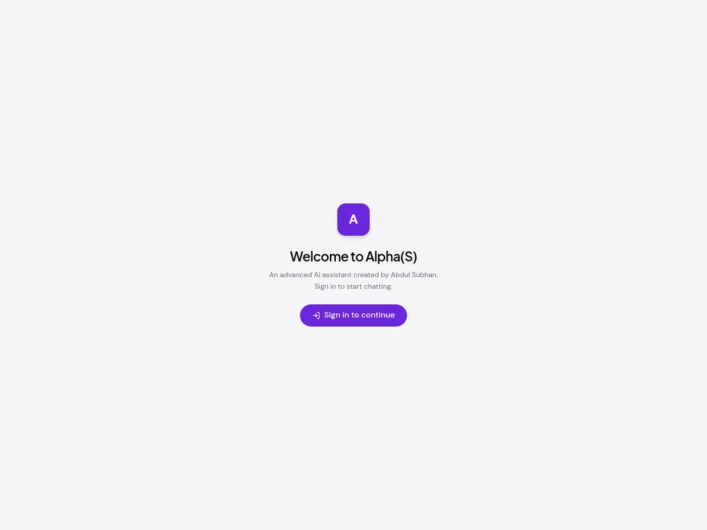 Alpha(S) AI Assistant