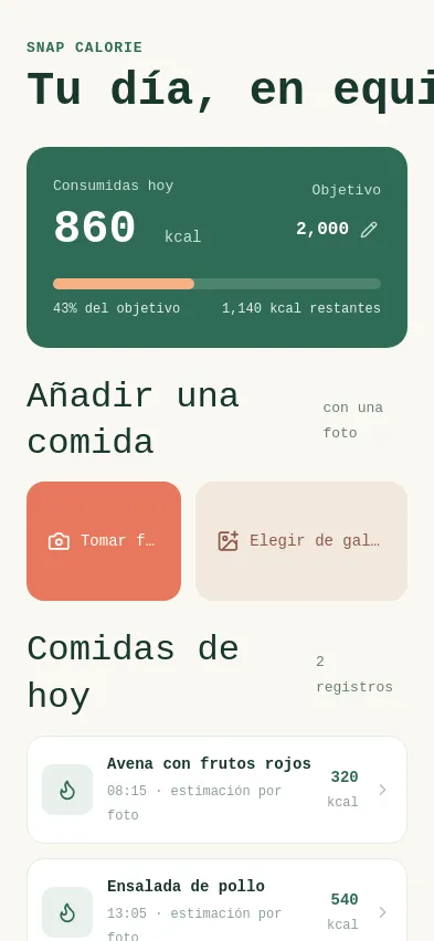 Calorie Snap Tracker
