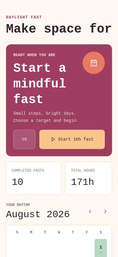 Fasting Tracker Palette