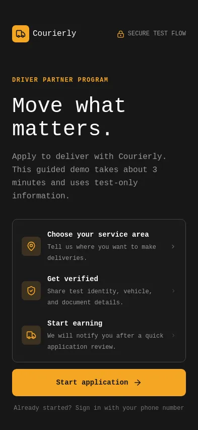 Driver Onboarding Flow