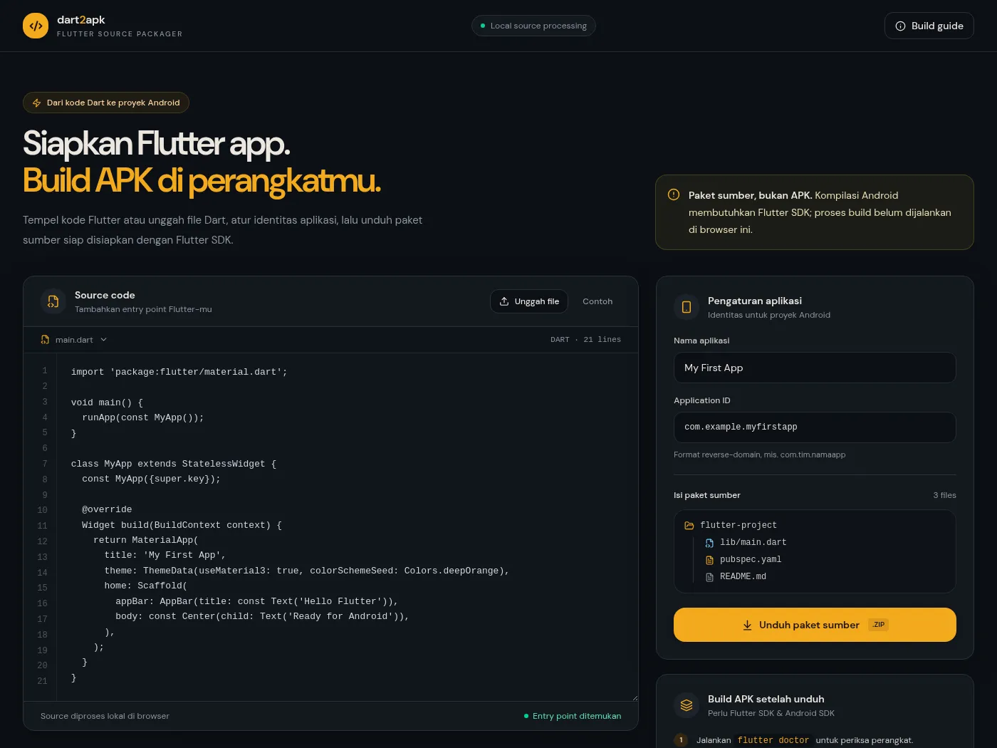 Dart2APK Converter