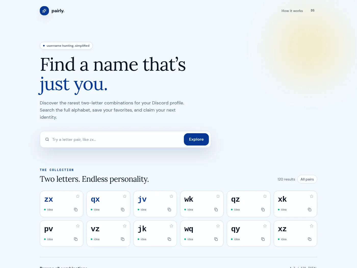 Discord 2-Letter Finder