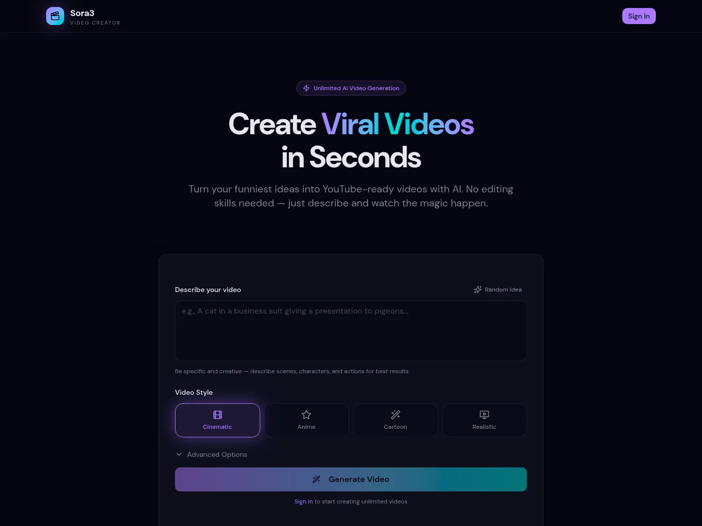 Sora3 Video Creator