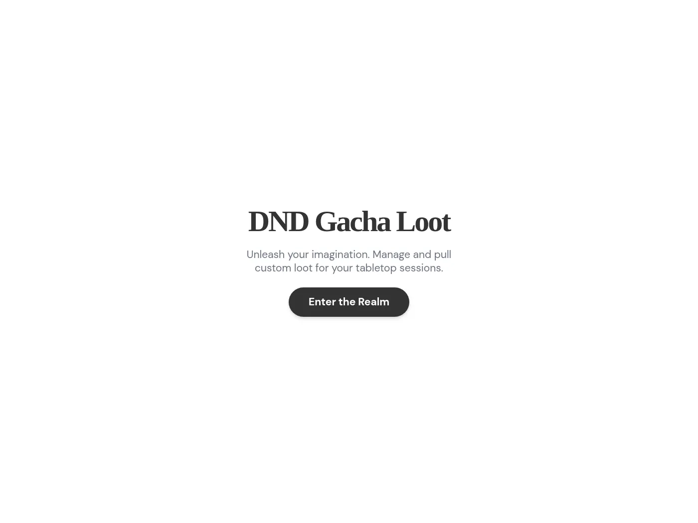 DND Gacha Loot App