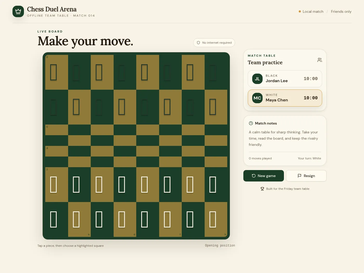 Chess Duel Arena