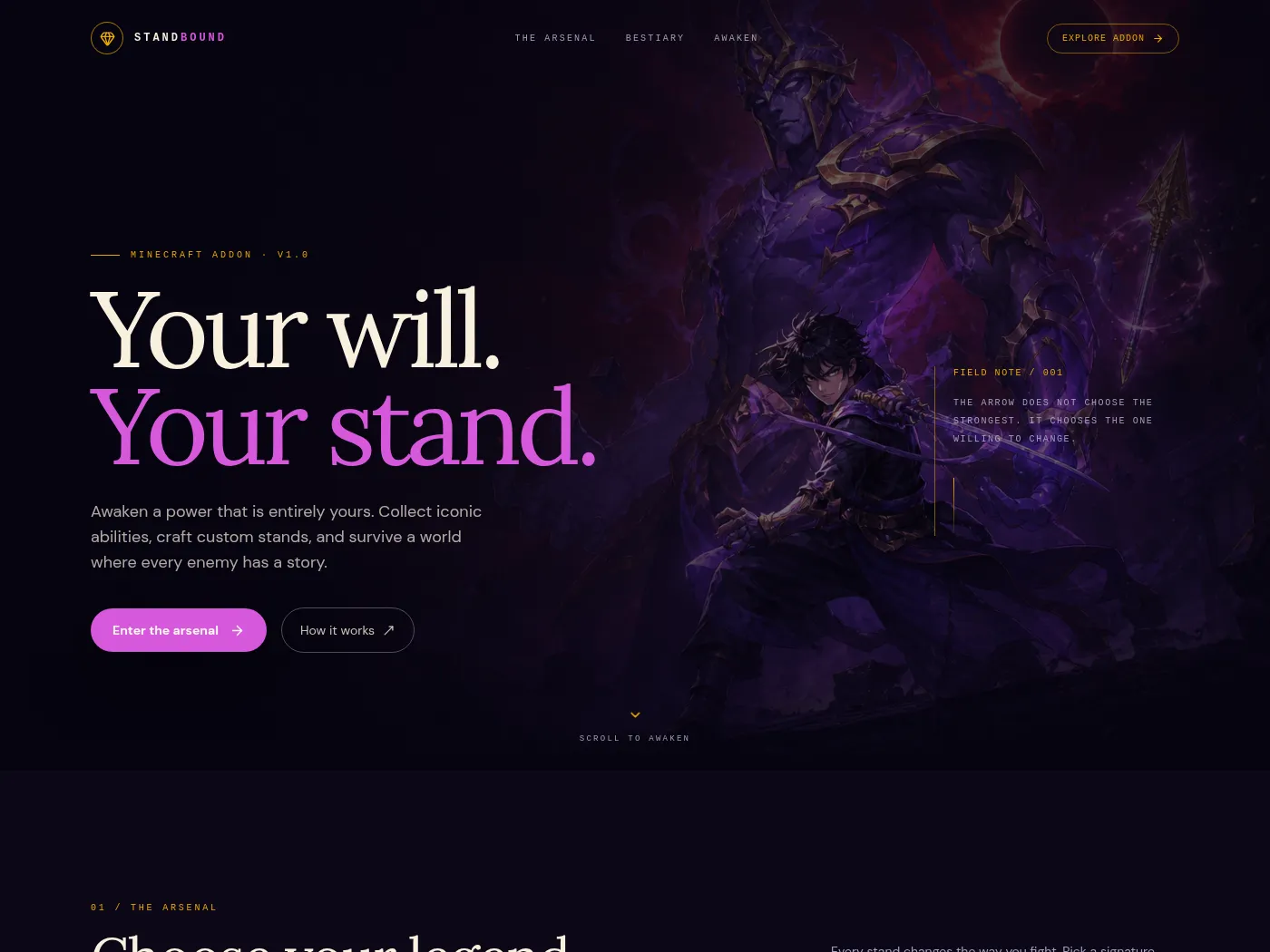 JoJo Stand Addon