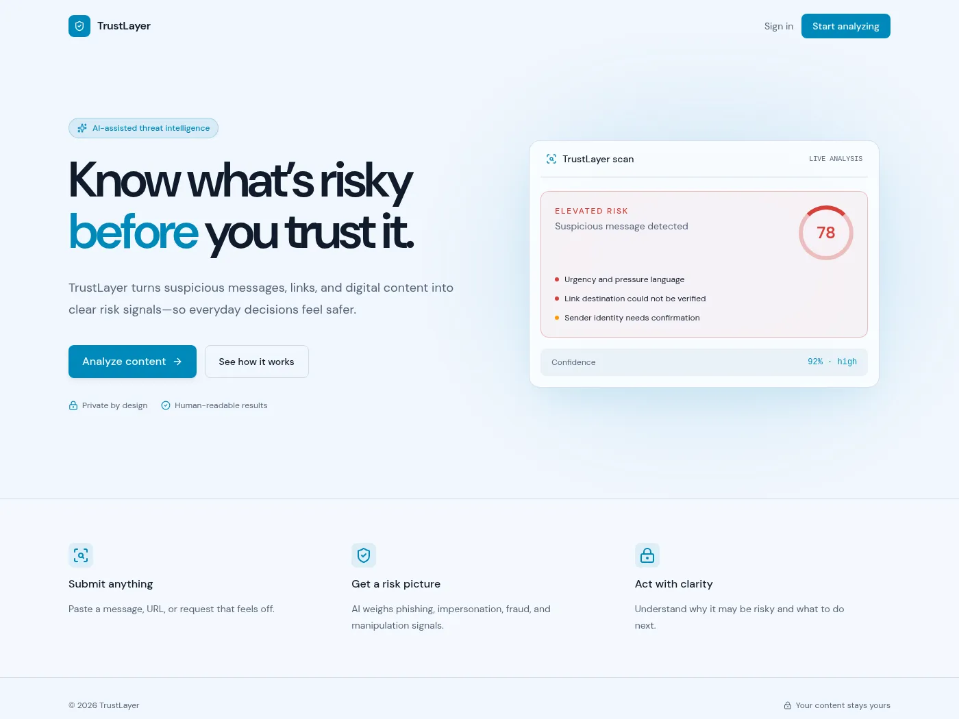 TrustLayer Security Platform