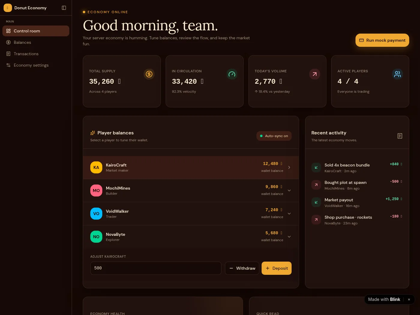 Donut SMP Economy Sim
