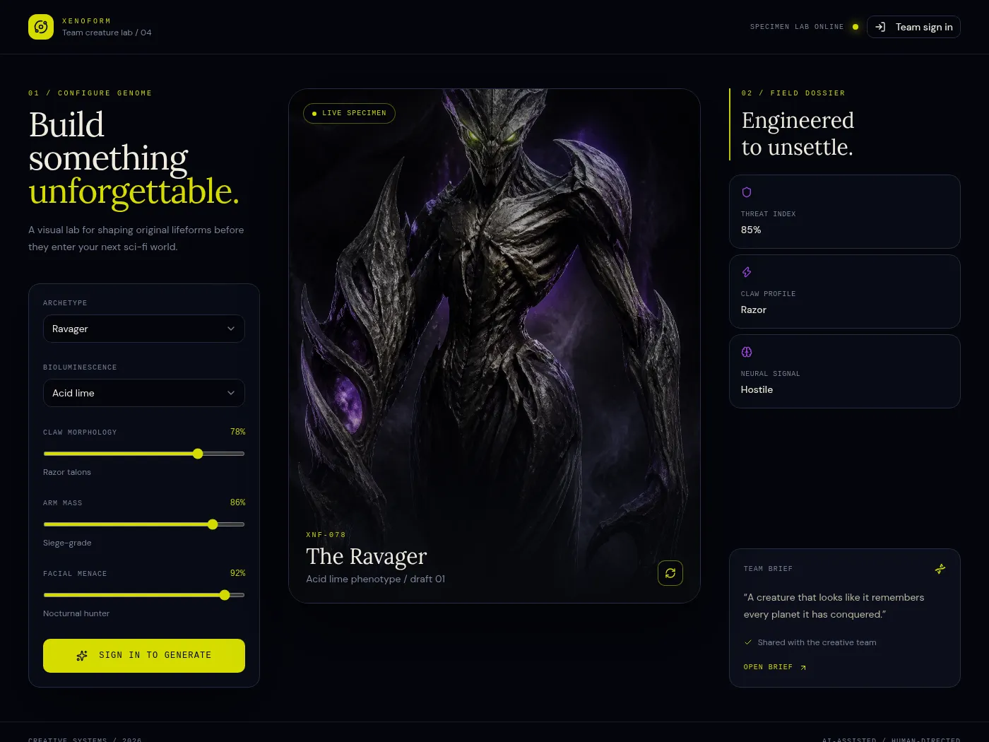 Alien Creature Creator