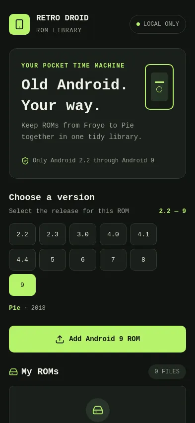 Retro Droid Emulator