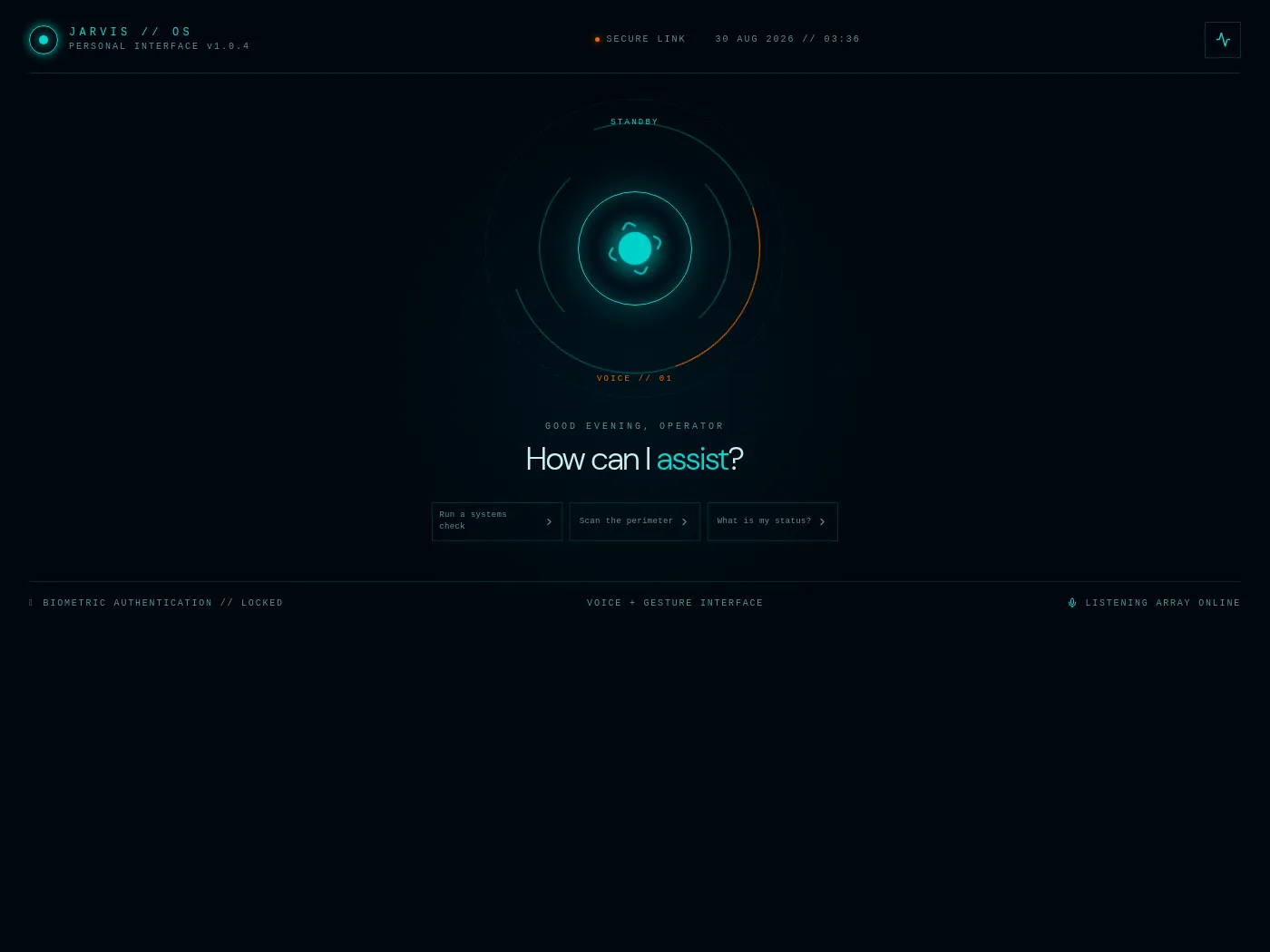Jarvis HUD Experience