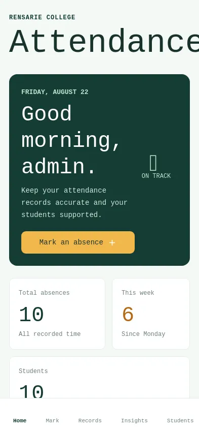 Student Absence Tracker