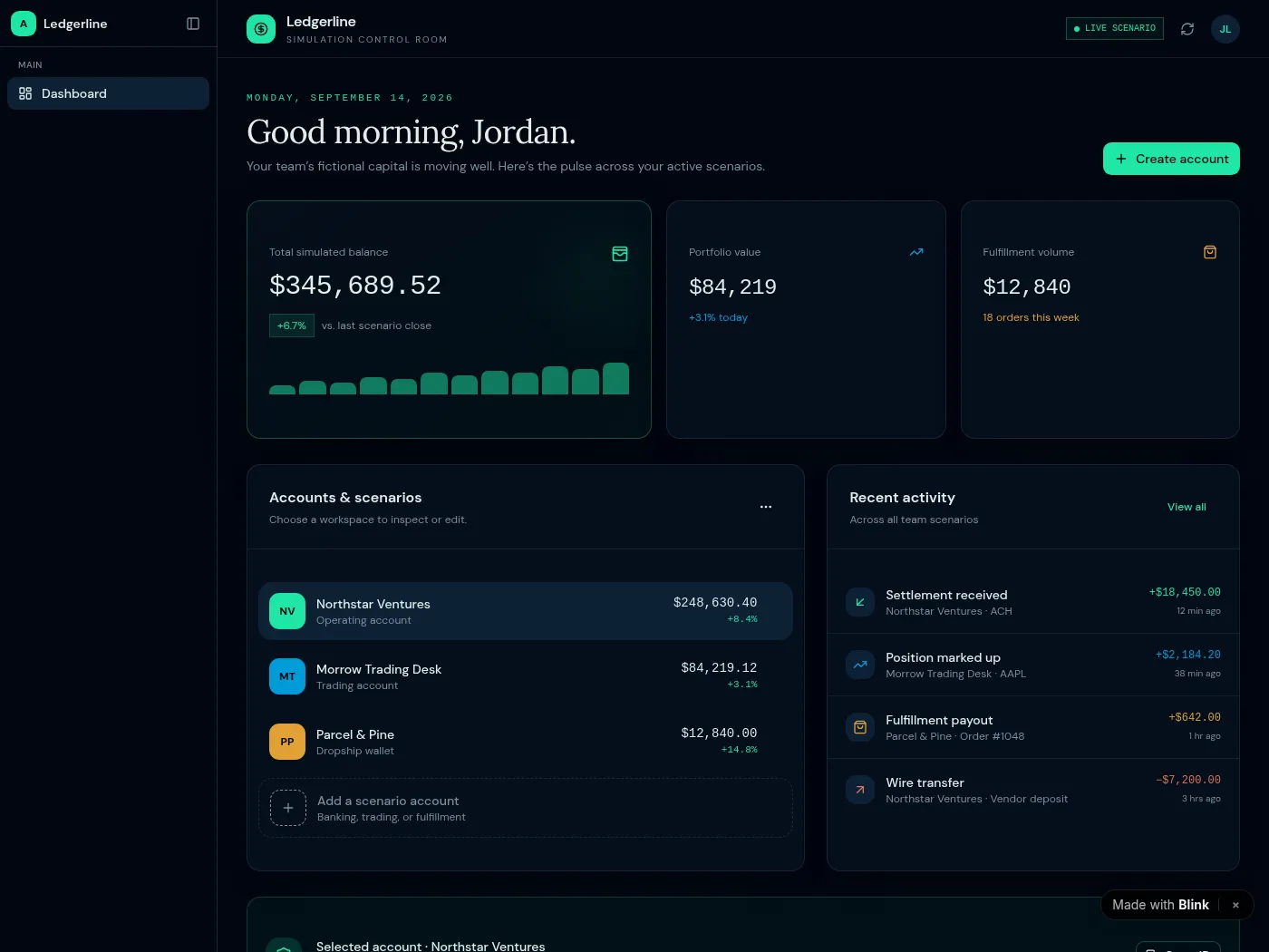 LARP Bank Simulator