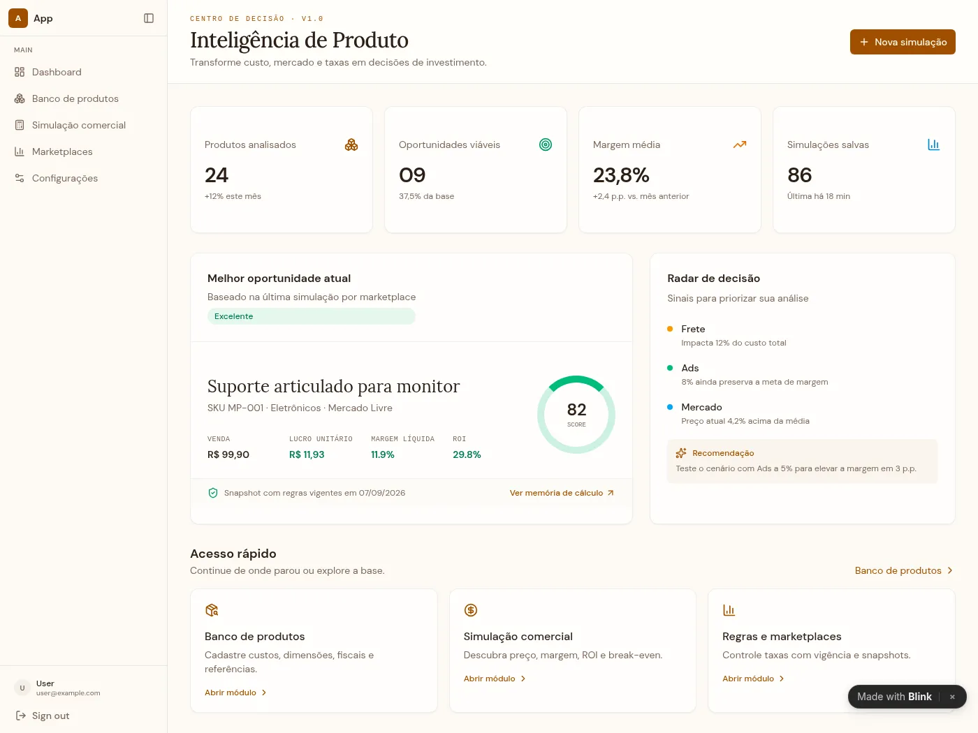 Marketplace Intelligence SaaS