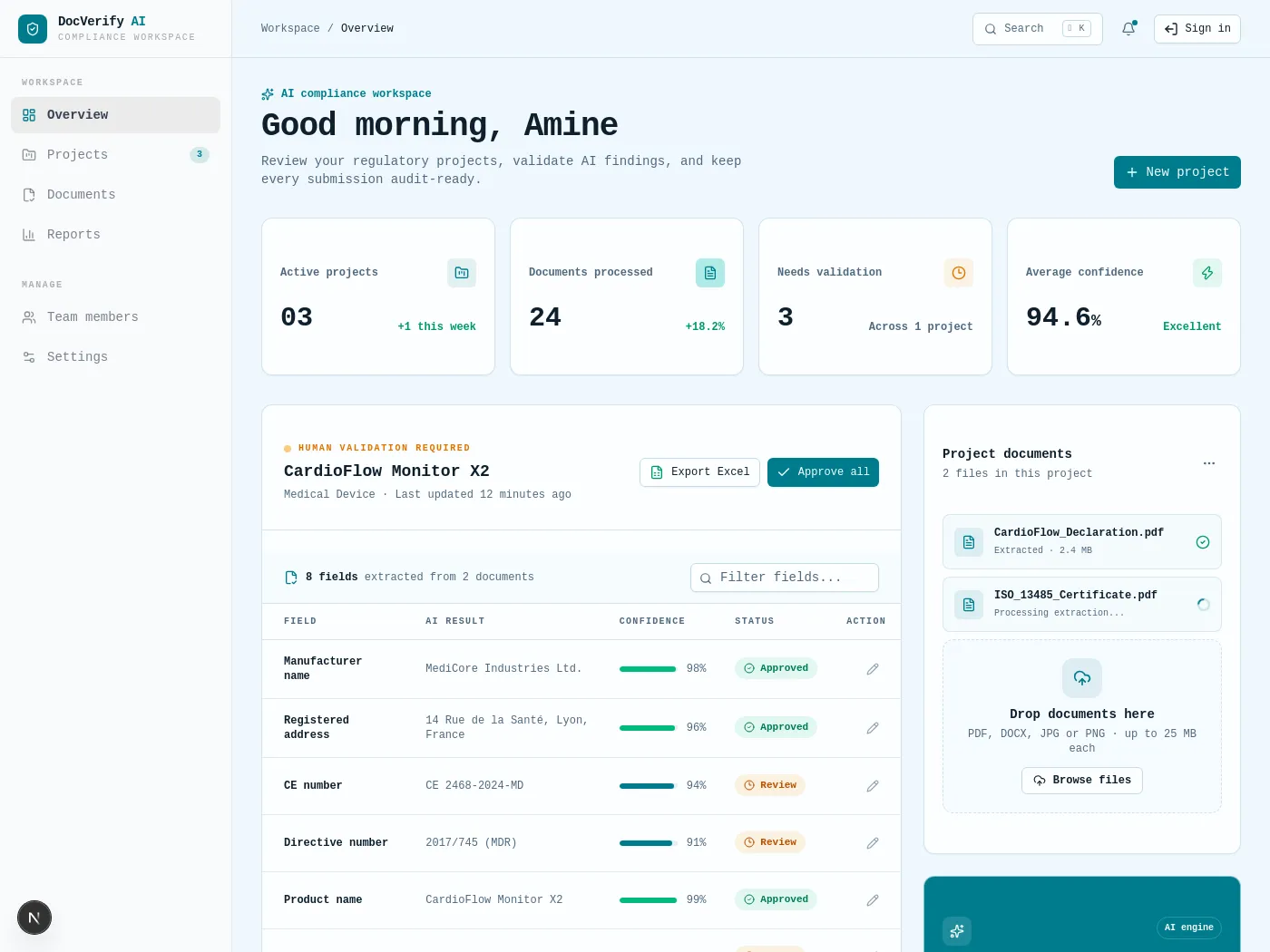 DocVerify AI SaaS Platform