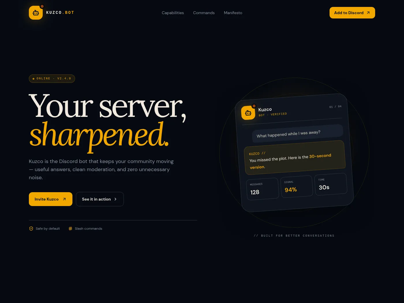 Kuzco Bot Site