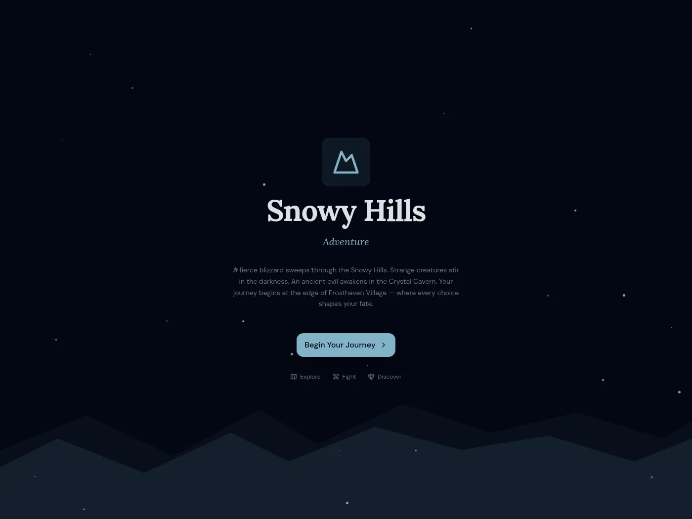 Snowy Hills Adventure Game