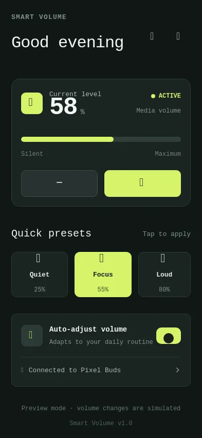 Smart Volume Control