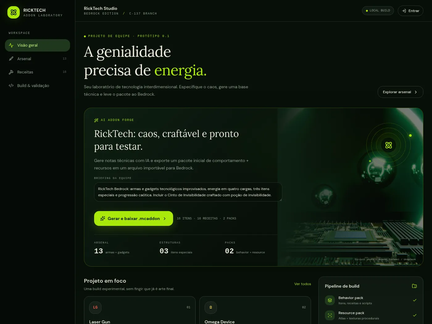 RickTech Minecraft Addon
