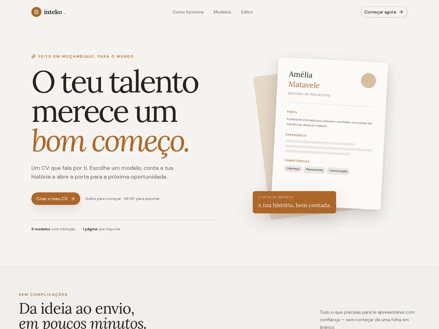 Inteko CV Builder