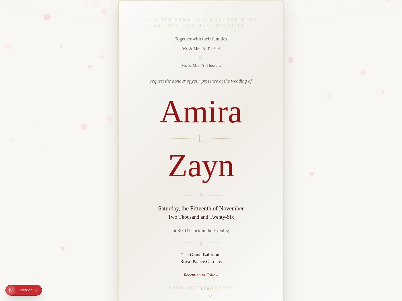 Royal Wedding Invitation Web