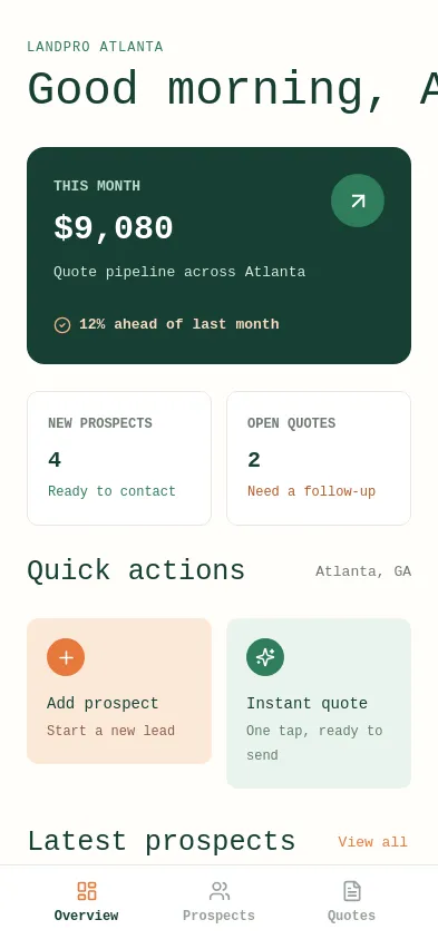 LandPro Mobile Manager