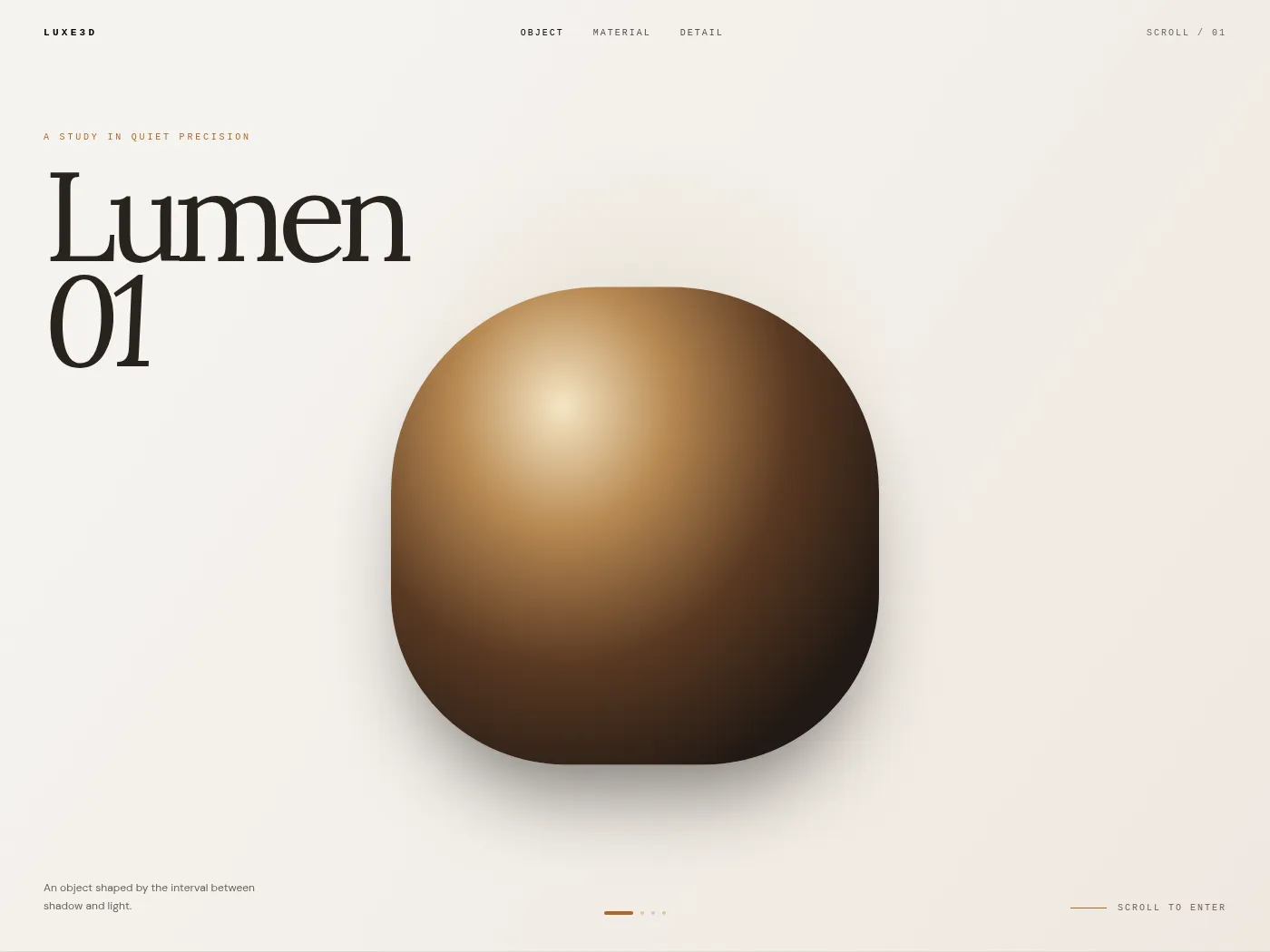 Luxe3D Cinematic Website
